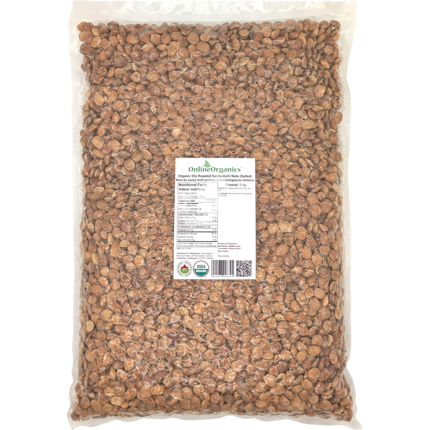 Organic Dry Roasted Sacha Inchi Nuts (Salted) — OnlineOrganics