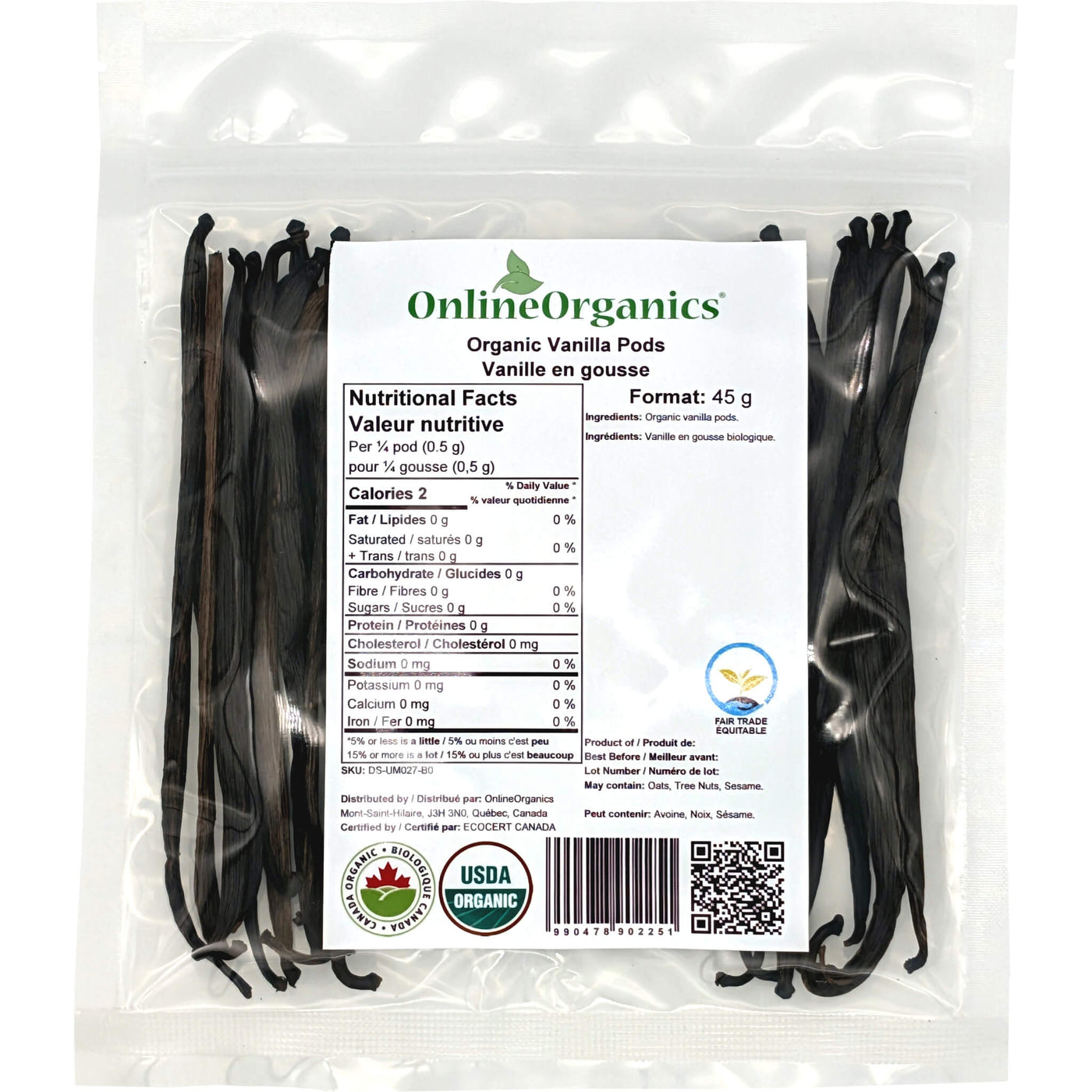 Organic Vanilla Pods (Certified Fairtrade) — OnlineOrganics