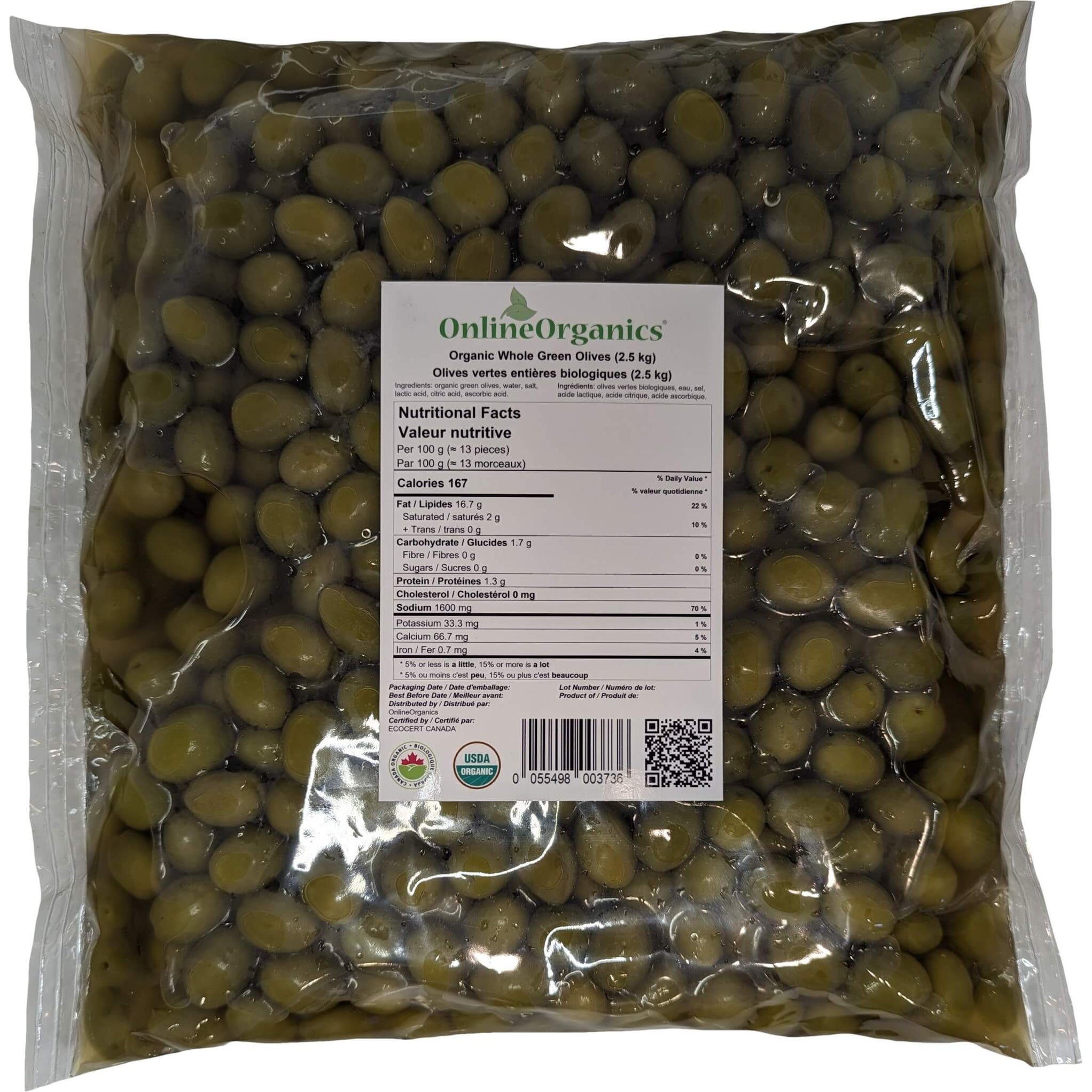 Organic Whole Green Olives — OnlineOrganics